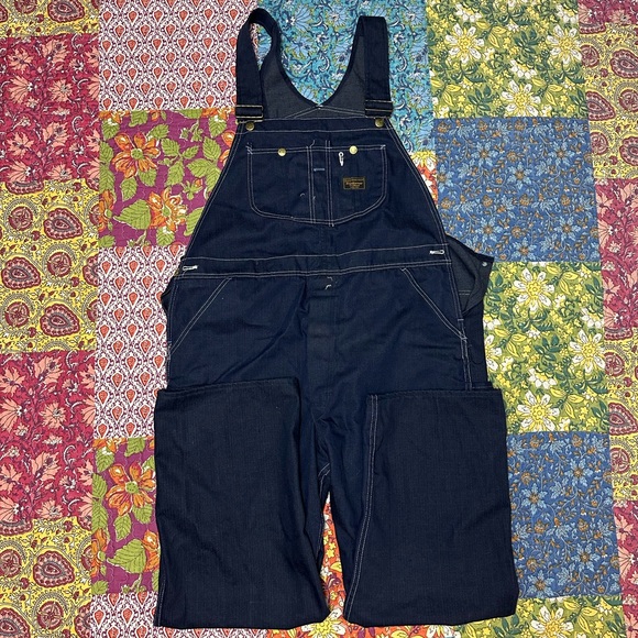Sears | Pants | Vtg Sears Union Made Toughskins Denim Bib Overalls ...
